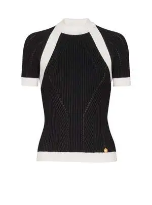 Balmain Short-sleeve Knit Top