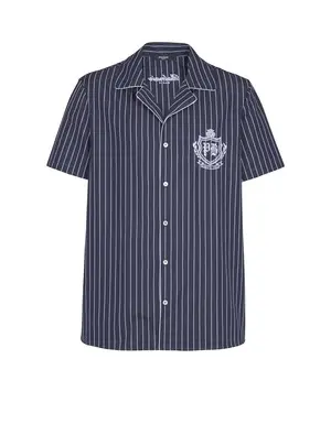 Balmain Striped Poplin Pyjama Shirt - Navy