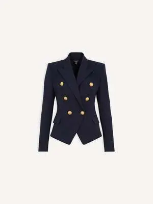 Balmain Fitted Wool Double-breasted Jacket