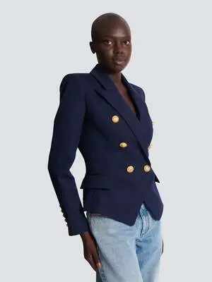 Balmain Fitted Wool Double-breasted Jacket