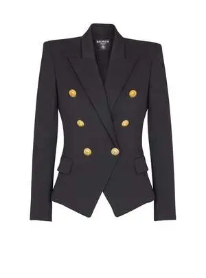 Balmain Grain De Poudre Fitted Jacket