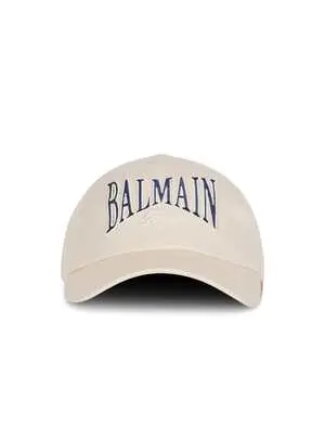 Balmain Cotton College Cap - White