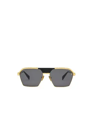 Balmain Sergeant Aviator Sunglasses - Gold
