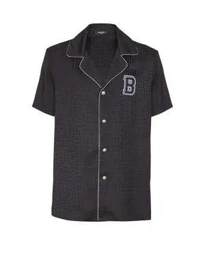 Balmain Varsity Pyjama Shirt - Black
