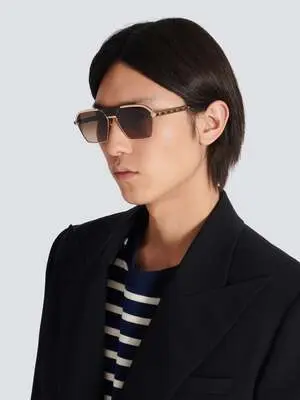Balmain Sergeant Aviator Sunglasses - Brown