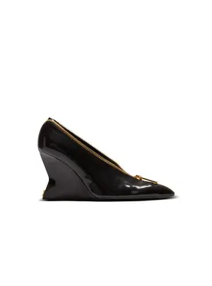 Balmain Zip Wedge Pumps - Black