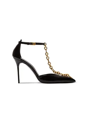 Balmain Sync Patent Leather Stilettos - Black