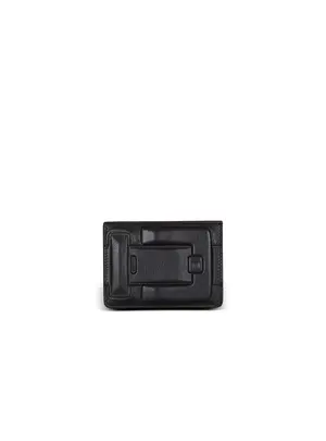 Balmain Anthem Calfskin Leather Card Holder - Black