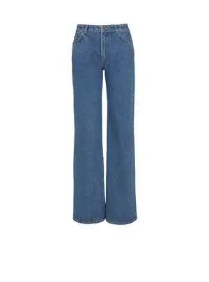 Balmain Dark Wash Bottoms For Women