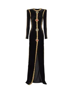 Balmain Zip Up Evening Dresses