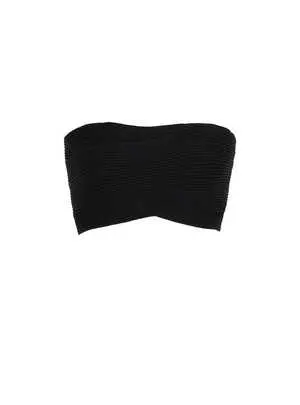 Balmain Tube-knit Bra Top - Black