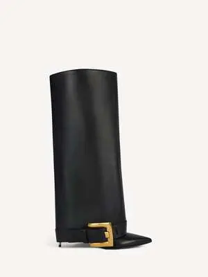 Balmain Anthem Calfskin Leather Boots - Black