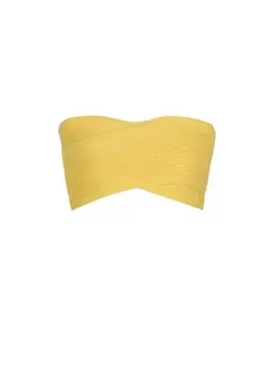 Balmain Tube-knit Bra Top - Yellow