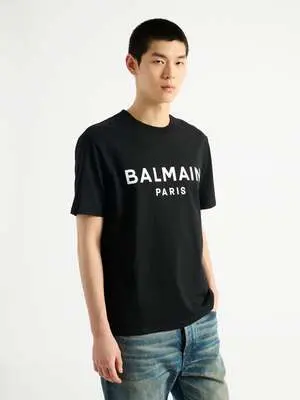 Balmain T-shirt With Print - Black