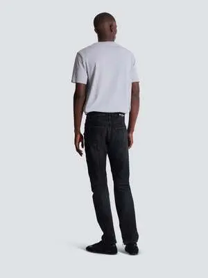 Balmain Biker Jeans In Vintage Denim - Black