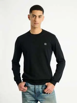 Balmain Fine Silk And Cotton Jumper - Black