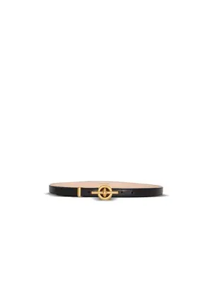 Balmain Calfskin T-bar Belt - Black