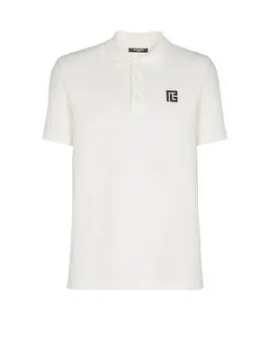 Balmain Embroidered Cotton Polo