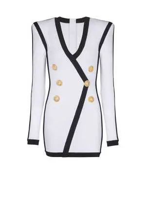 Balmain Tailored Bodycon Mini Dress - White