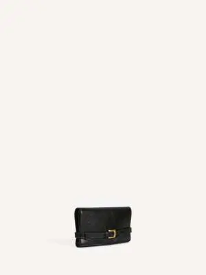 Balmain Shuffle Calfskin Wallet With Chain - Black