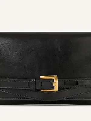 Balmain Shuffle Calfskin Wallet With Chain - Black