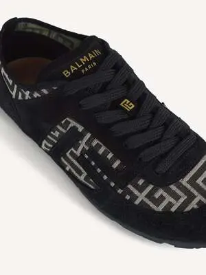 Balmain Racer Monogram Jacquard Sneakers