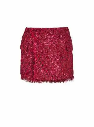 Balmain Sequin Tweed Skort