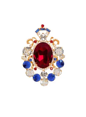 Balmain Gems Crystal Brooch - Red