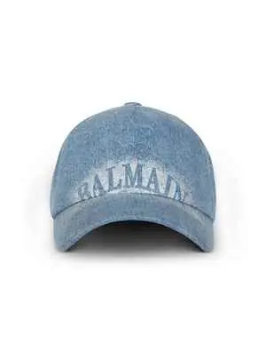 Balmain Denim Cap - Blue