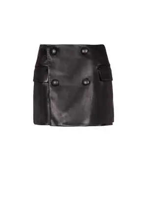 Balmain Lambskin Button Shorts