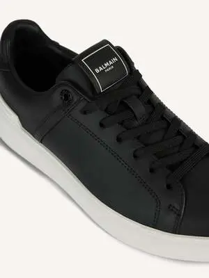 Balmain B-court Calfskin Trainers - Black