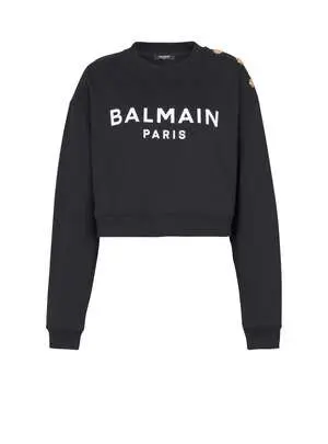 Balmain Button Detailed Sweatshirts Hoodies For Women