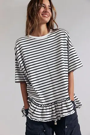 Women's Striped Oversized T-Shirts