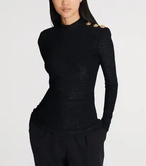 Balmain Bouclette Monogram Top
