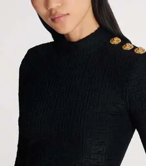 Balmain Bouclette Monogram Top