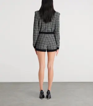 Balmain Tweed Check Shorts