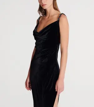Balmain Velvet Embellished Gown