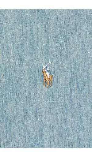 Polo Ralph Lauren Long Sleeve Sport Shirt In Denim-light - Chambray