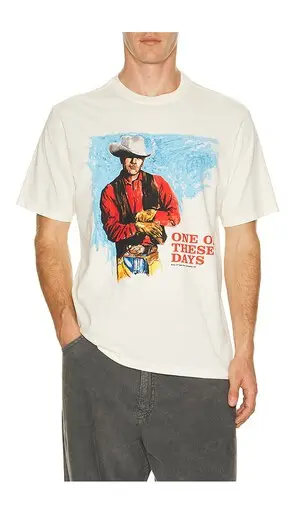 ONE OF THESE DAYS Heaven Can Wait Tee In White - Bone