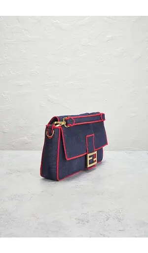 Undefined Fendi Denim Baguette Nm Shoulder Bag