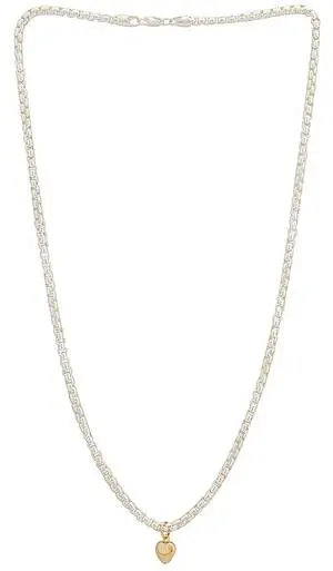 LOREN STEWART Gordita Heart Necklace - 14k Yellow Gold & Sterling Silver
