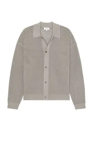 FRAME Open Knit Cardigan - Cloud Grey