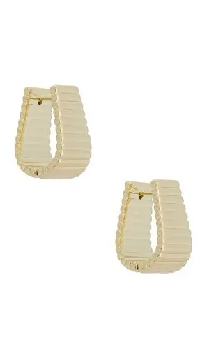 ROXANNE ASSOULIN Ribbed Earrings - Shiny Gold
