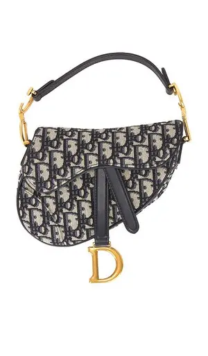 FWRD RENEW Dior Oblique Trotter Mini Saddle Bag - Blue