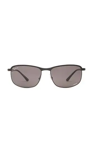 Ray-ban Chromance Rectangular Sunglasses - Black