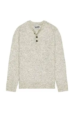SCHOTT Tri-blend Henley Sweater - Cloud