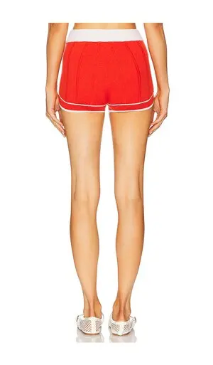 Guest In Residence Cashmere Racer Short - Cherry
