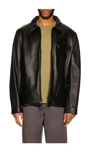SCHOTT Collar Lamb Leather Jacket