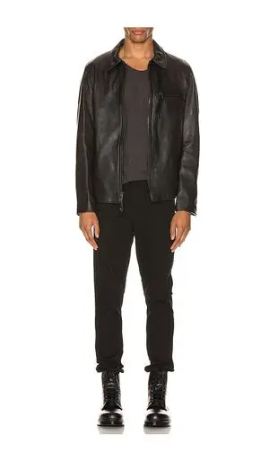SCHOTT Collar Lamb Leather Jacket