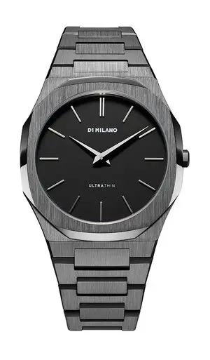 D1 MILANO Ultra Thin 40mm Watch - Gun Metal